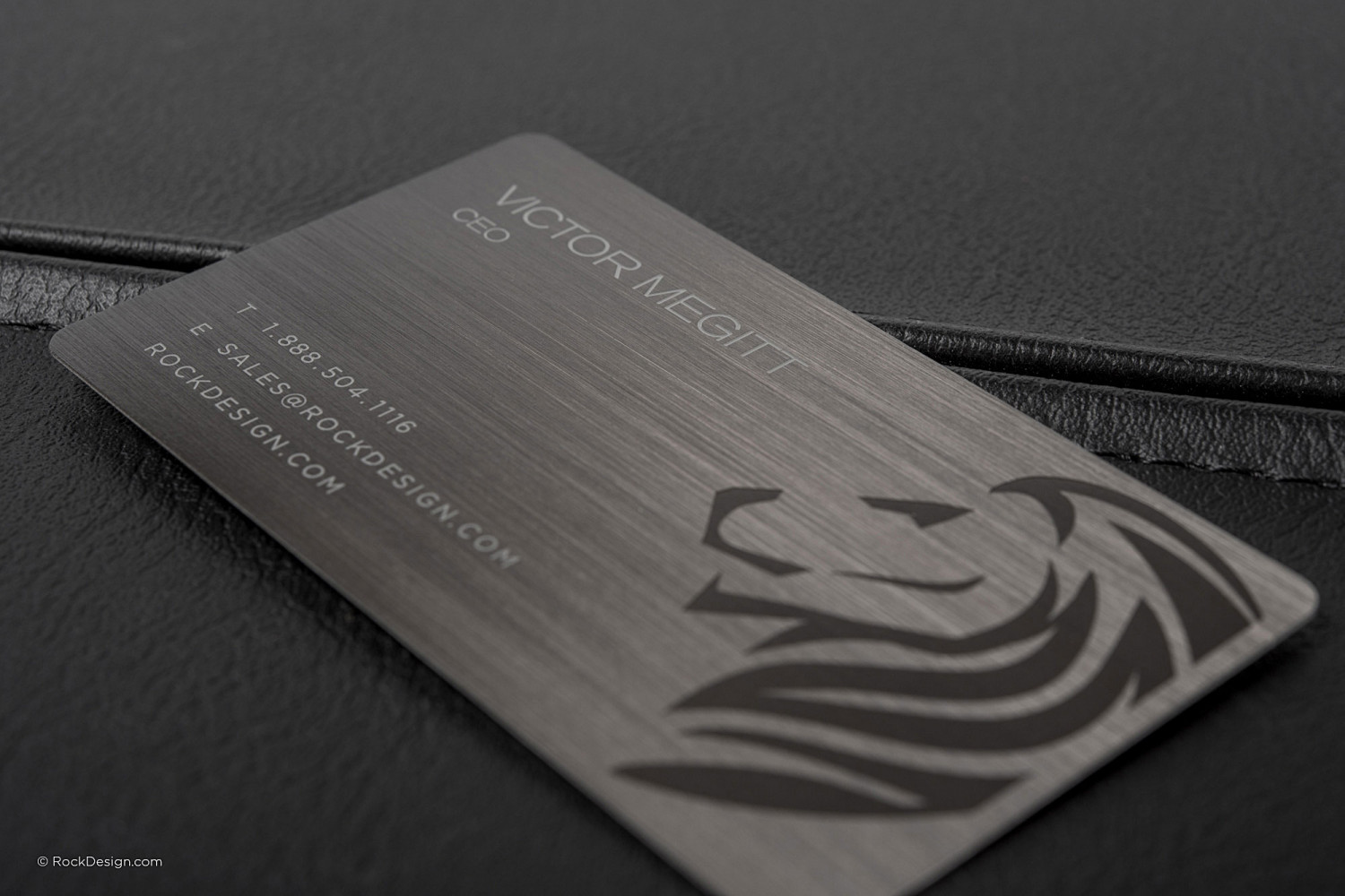 Gunmetal Business Cards