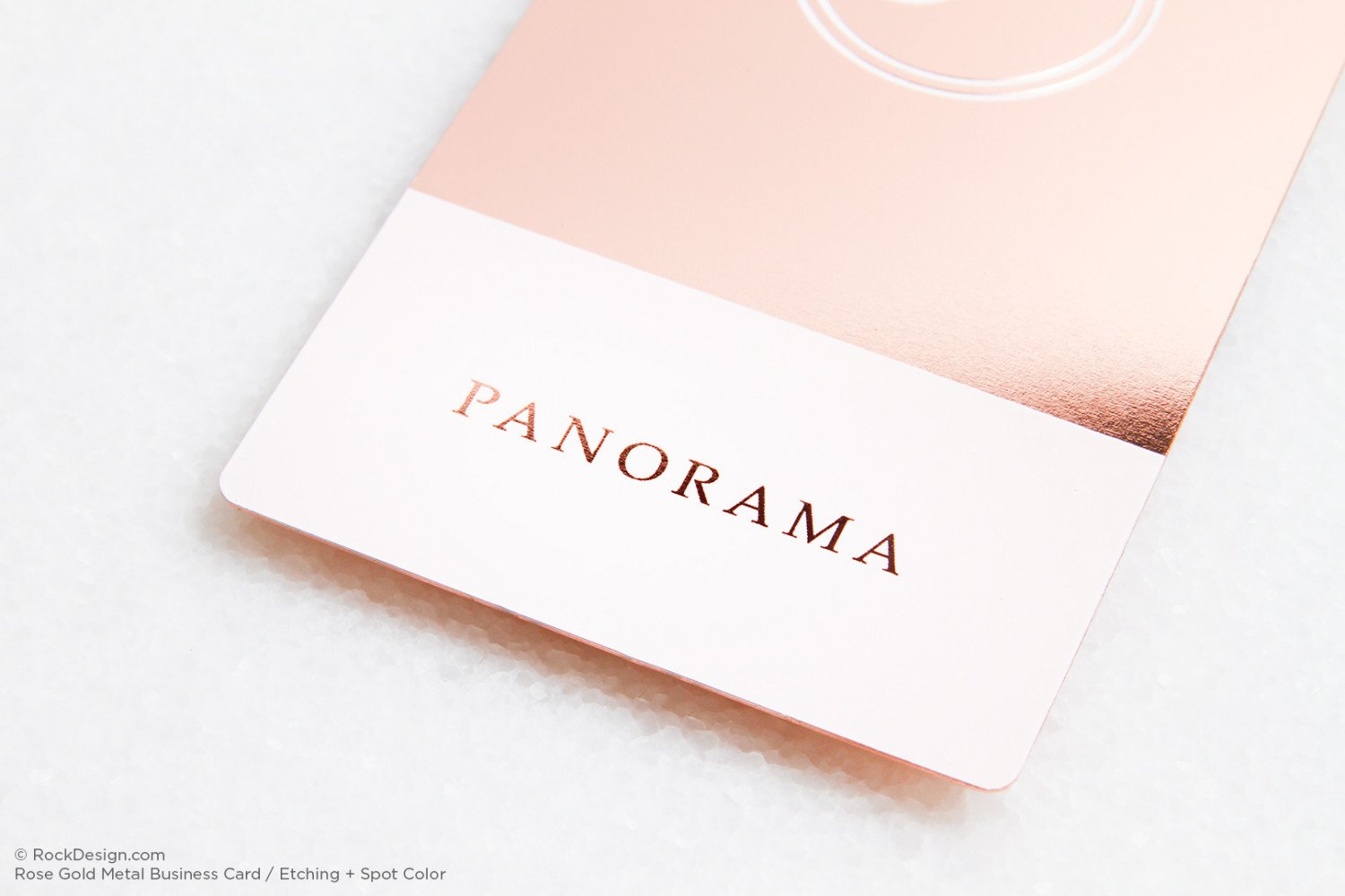 Rose Gold Metal Business Cards