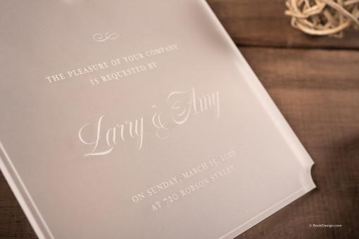 Frost White Acrylic Invitation Cards | RockDesign Luxury Business Card ...