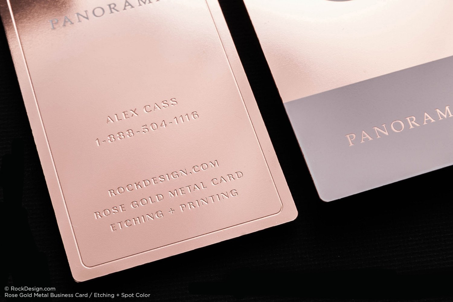 Rose Gold Metal Business Cards