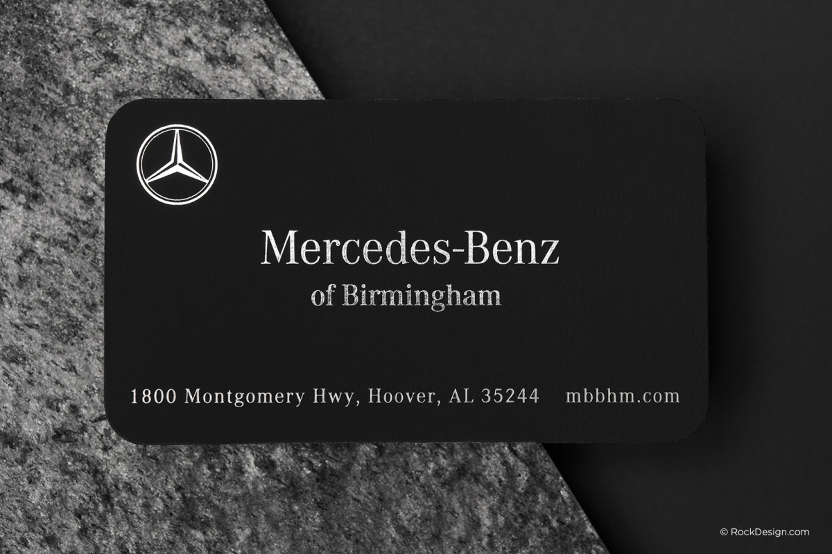Mercedes-Benz Black Soft Suede Business Card