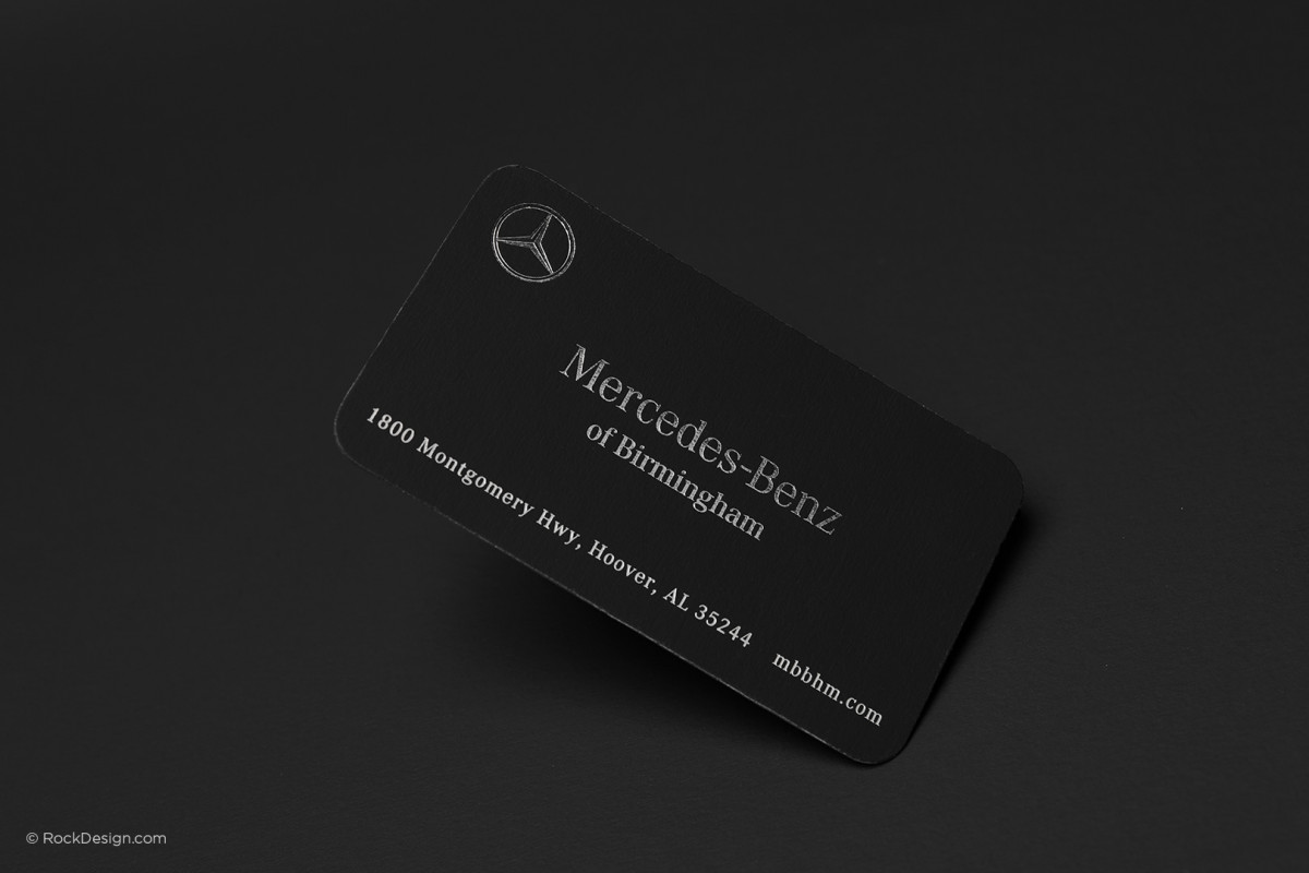 Mercedes-Benz Black Soft Suede Business Card