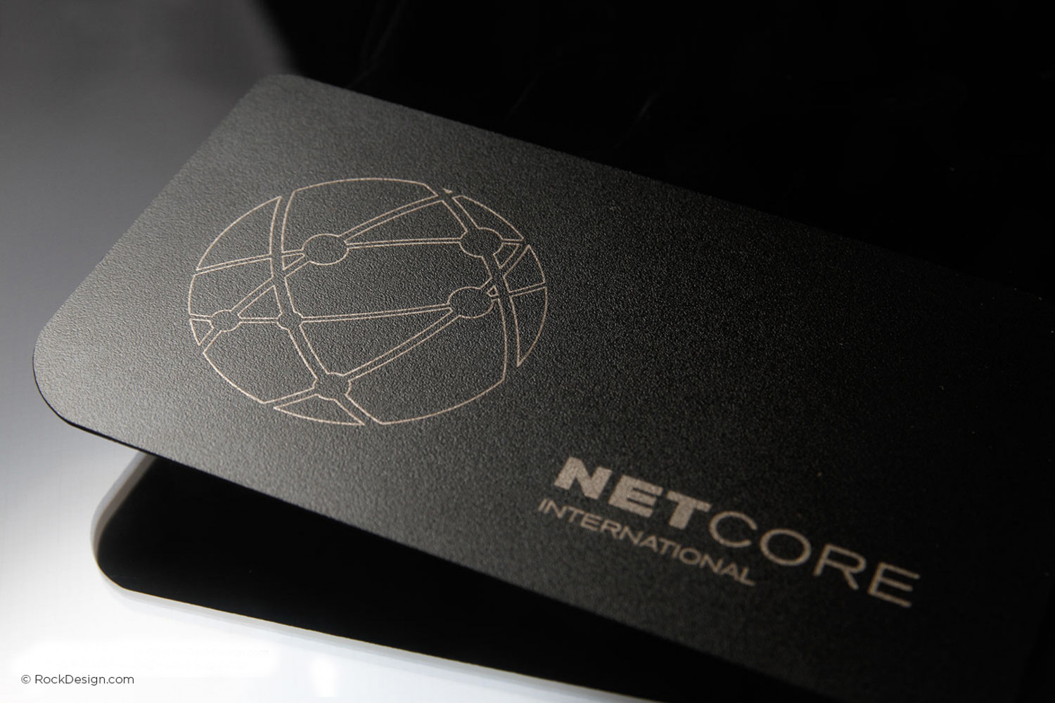 Professional laser engraved metal business card template - Netcore