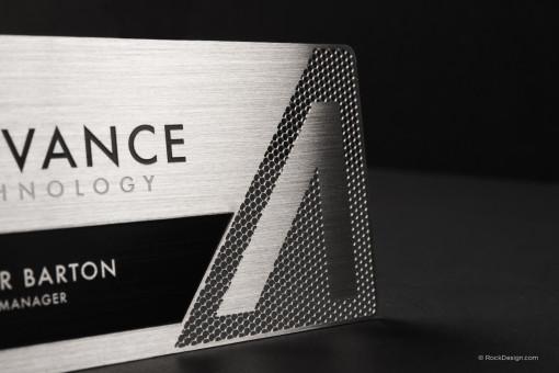 Modern trendy stainless steel metal business card - Advance Technology