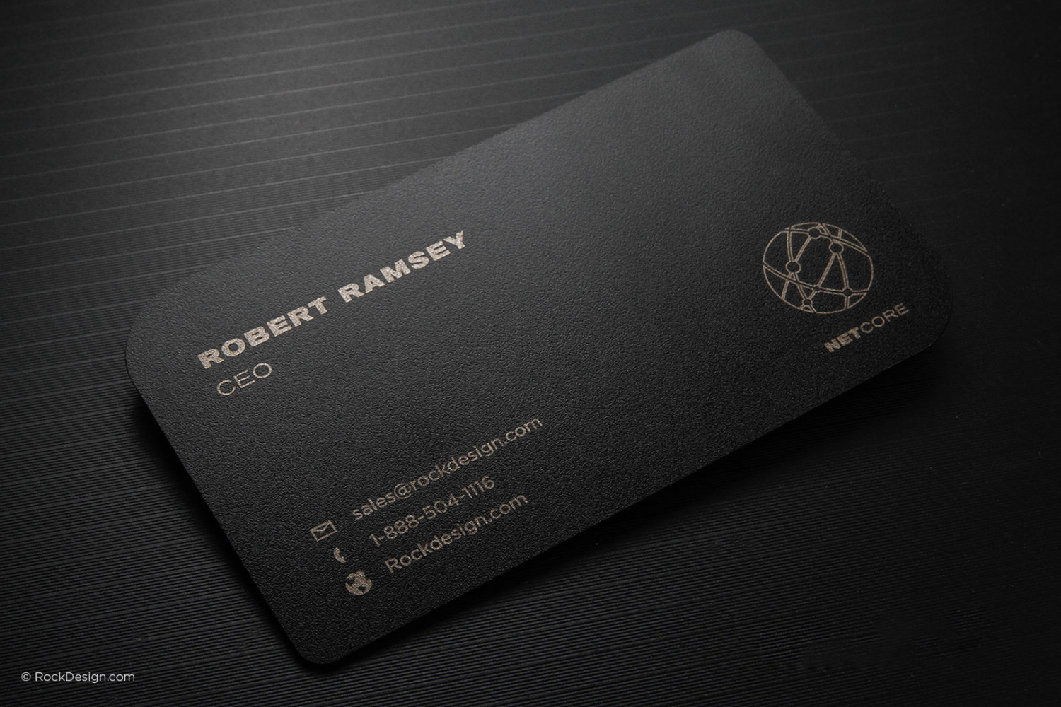 Professional laser engraved metal business card template - Netcore