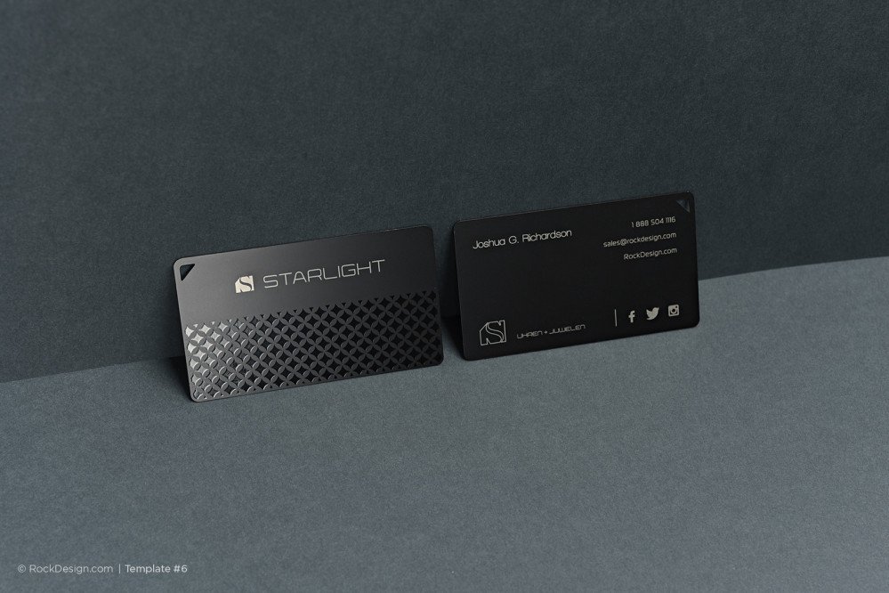 Quick and FREE business card template with print service | RockDesign.com