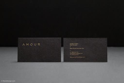 Fancy Unique Black Business Card Design Template - Amour | RockDesign ...