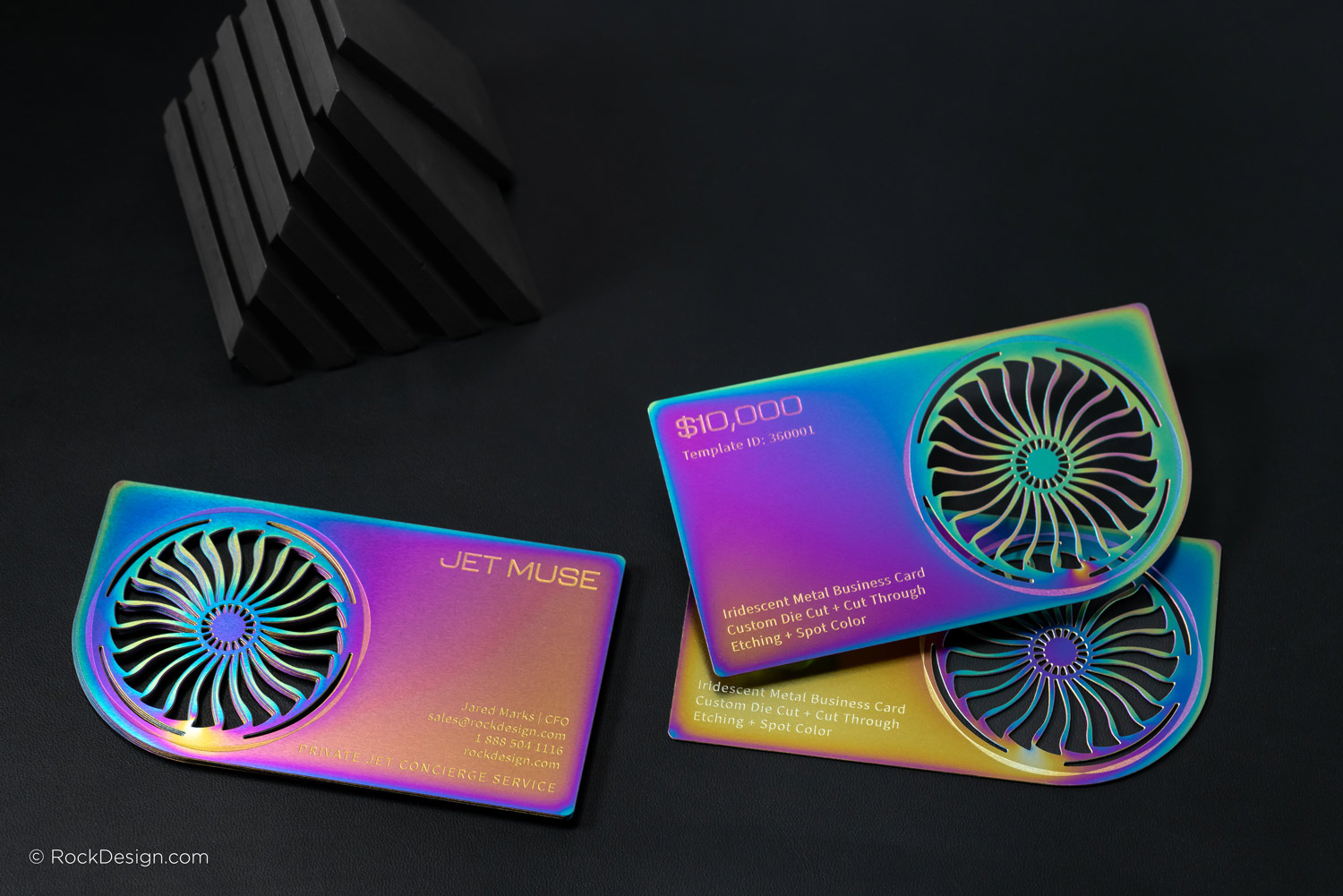 Iridescent Metal Business Cards | Premium Quality