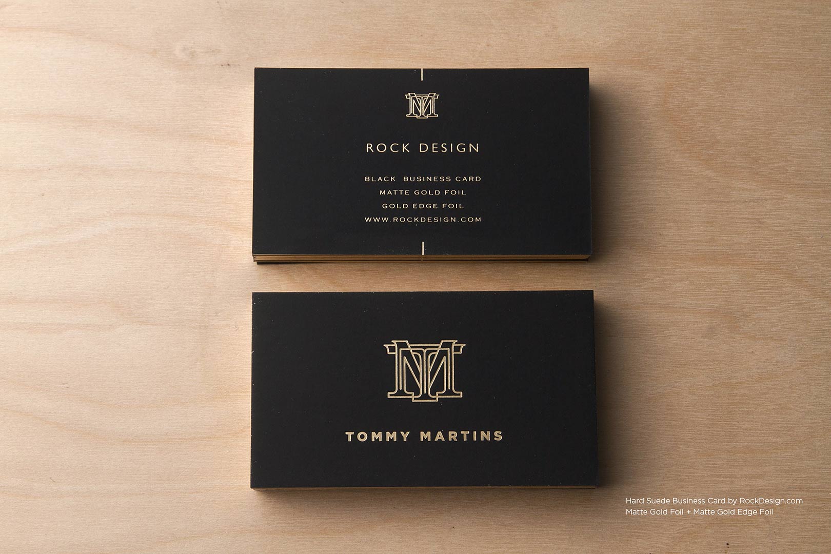 Hard Suede Business Cards from RockDesign.com