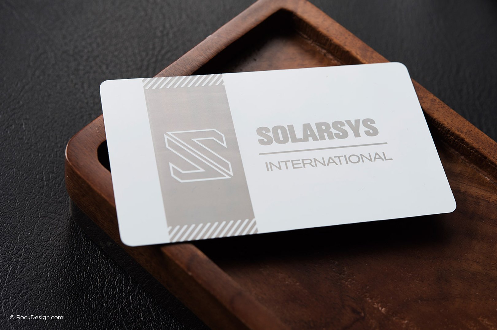 Laser Engraved White Metal Business Cards