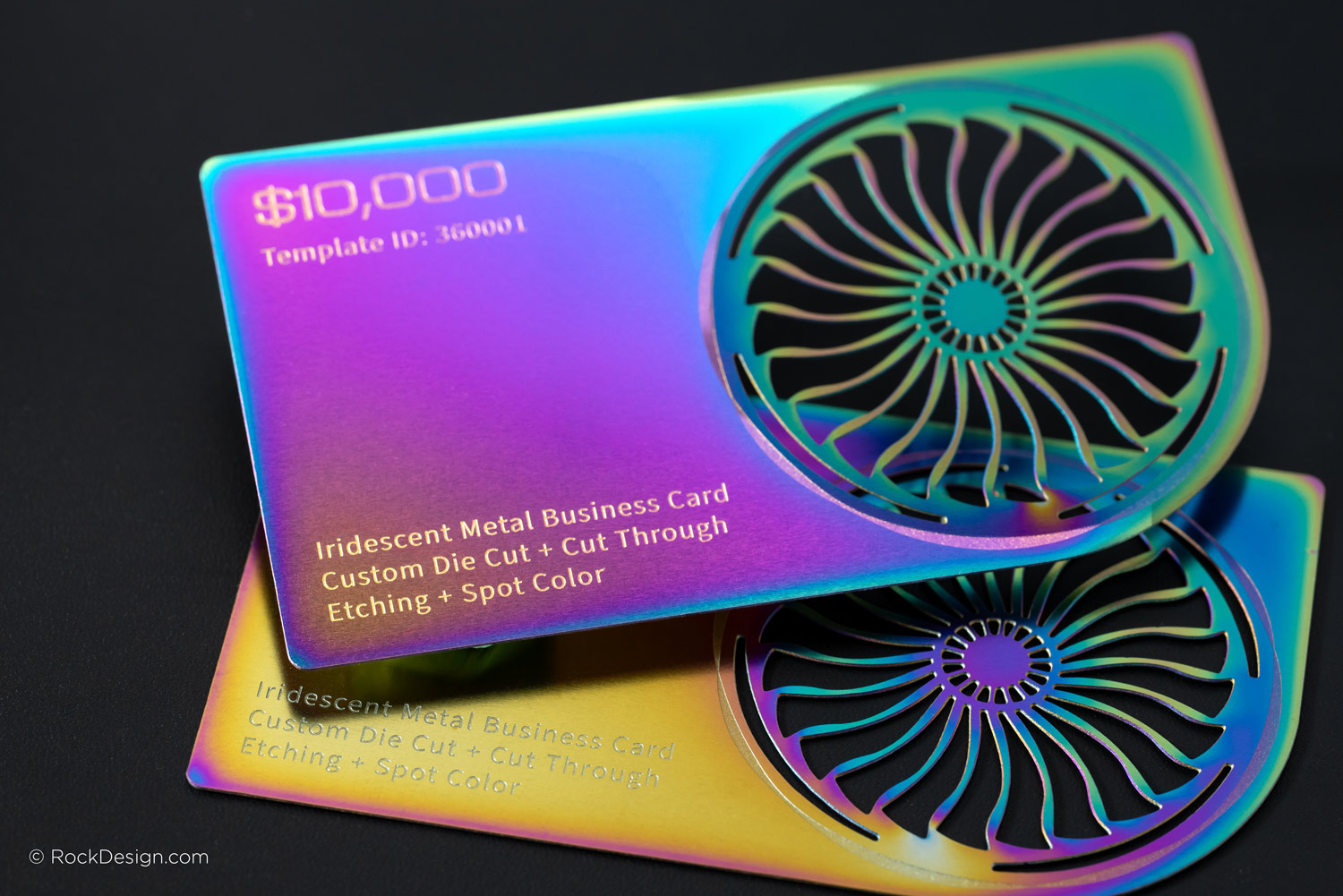 Iridescent Metal Business Cards | Premium Quality