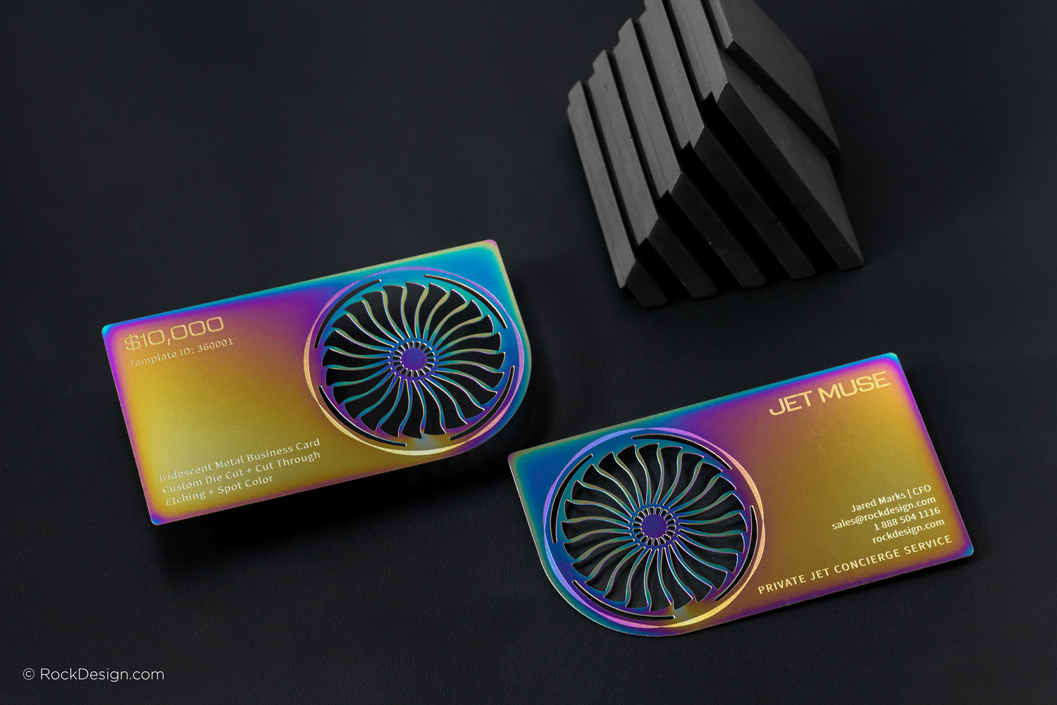 Iridescent Metal Business Cards | Premium Quality