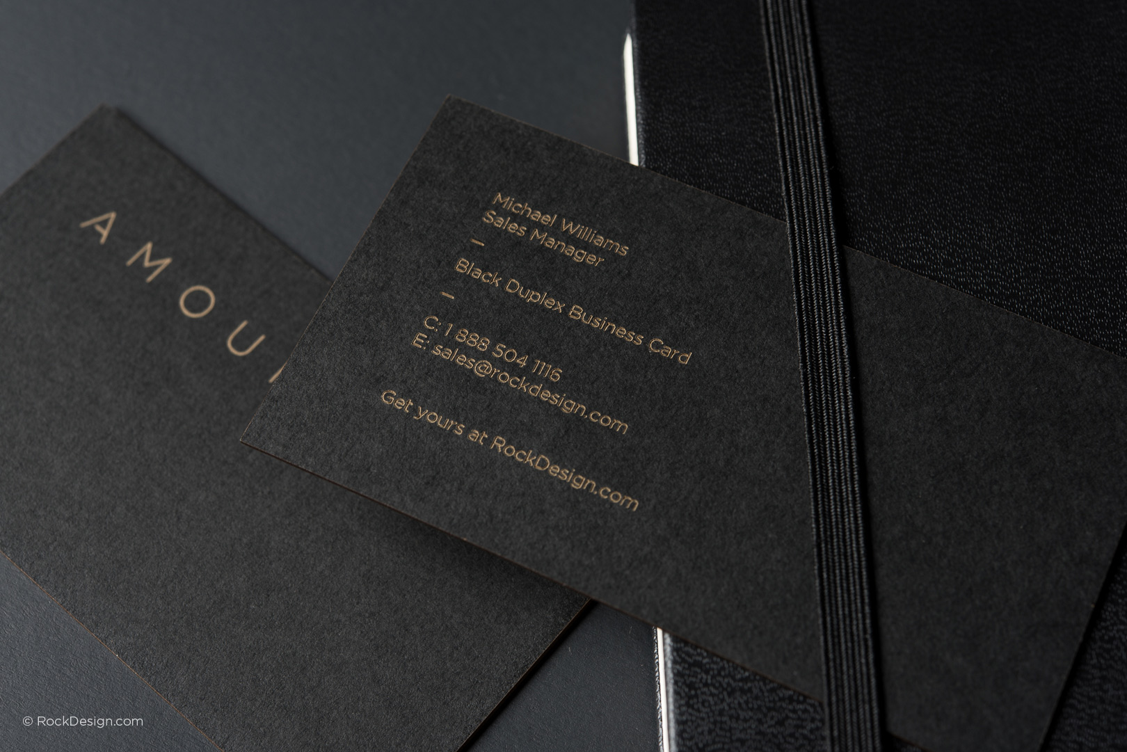 Minimalistic laser engraved business card template - Amour | RockDesign ...