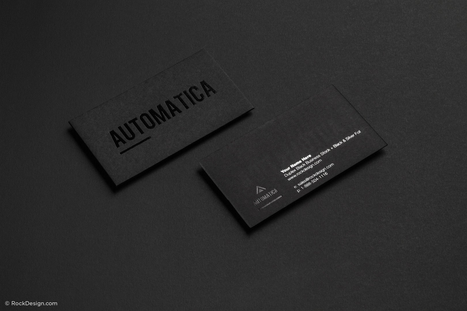 Free High end Black Business Card Template RockDesign