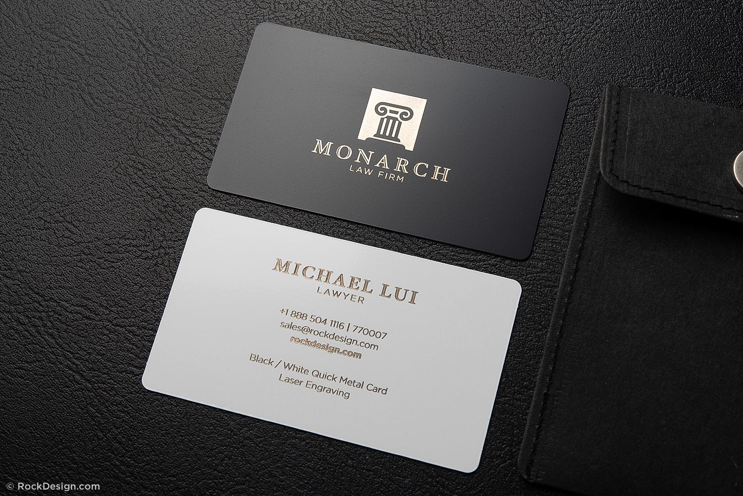 Luxury metal law firm free black and white business card template – Monarch Luxury metal law firm free black and white business card template – Monarch