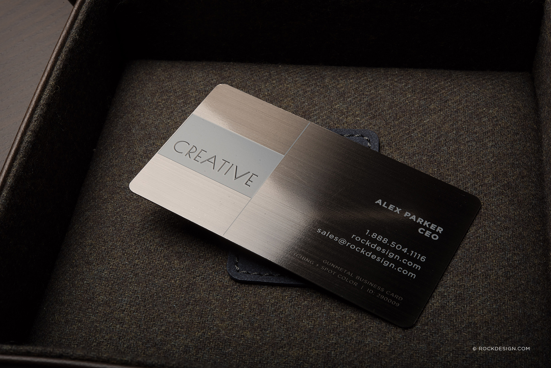 Slick Gunmetal Business Card Template - X Factory