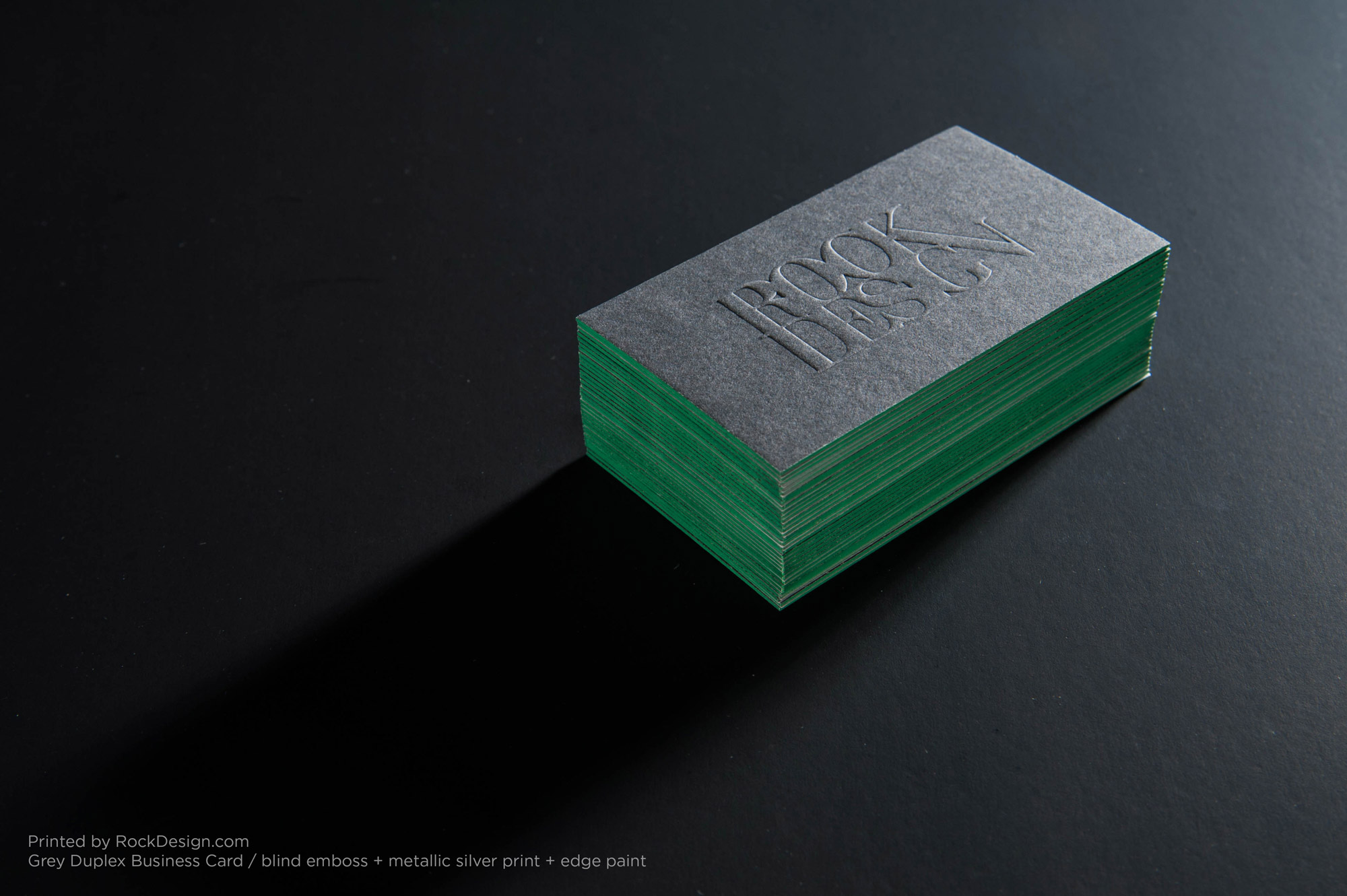 Print embossed business cards ONLINE TODAY | RockDesign.com